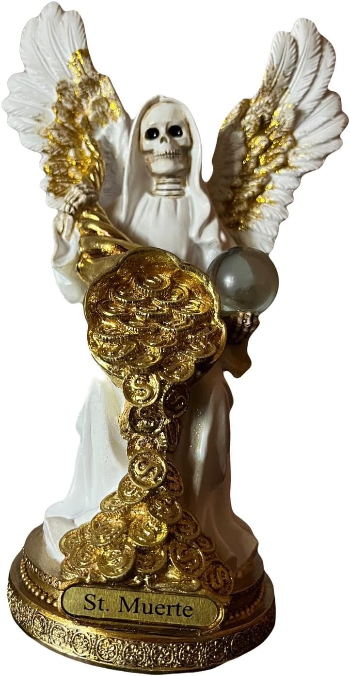 Santa Muerte con Cuerno de la Abundancia 8" para la Buena Suerte y ...