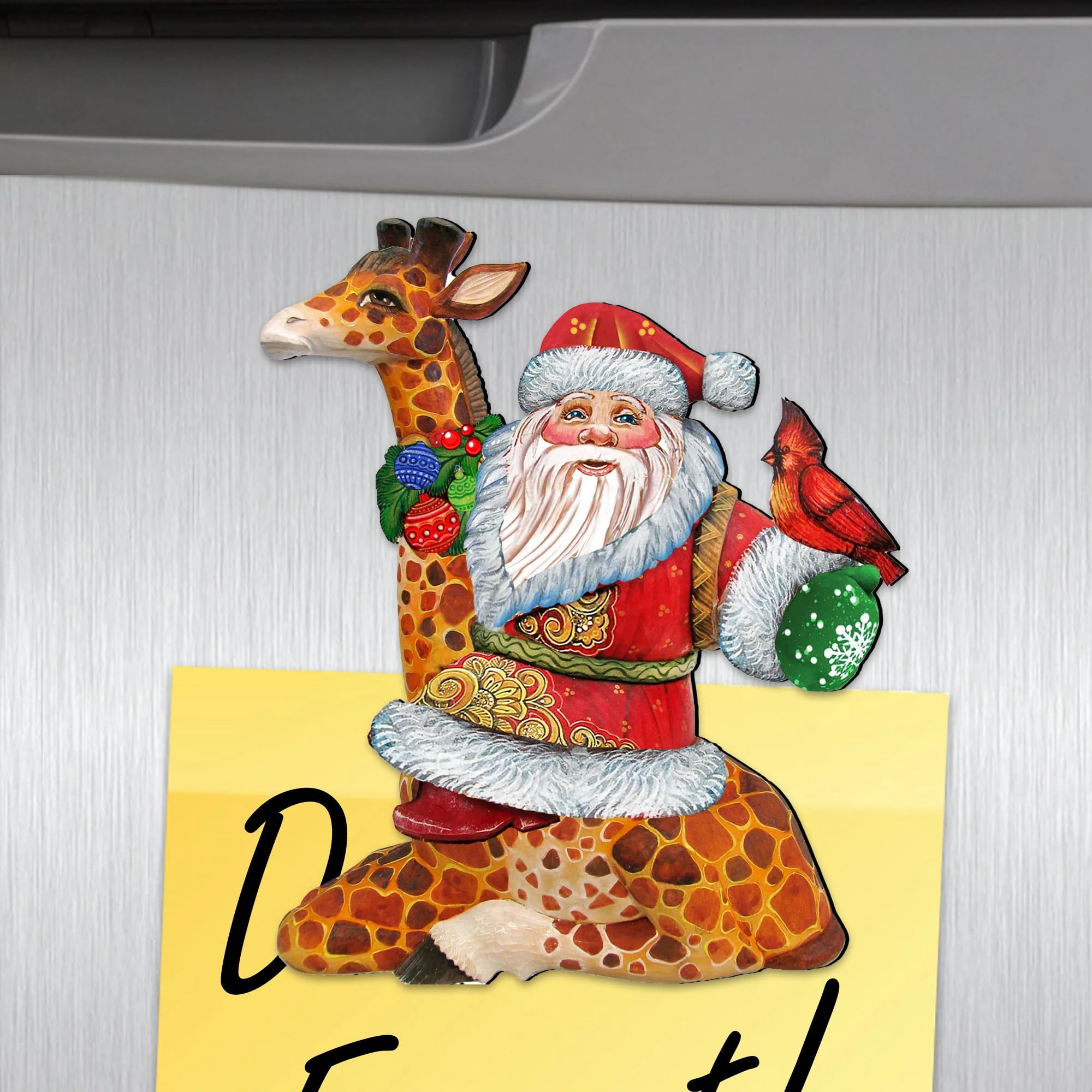 Santa On Giraffe Shaped Refrigerator Magnets Set of 3 - Walmart.com