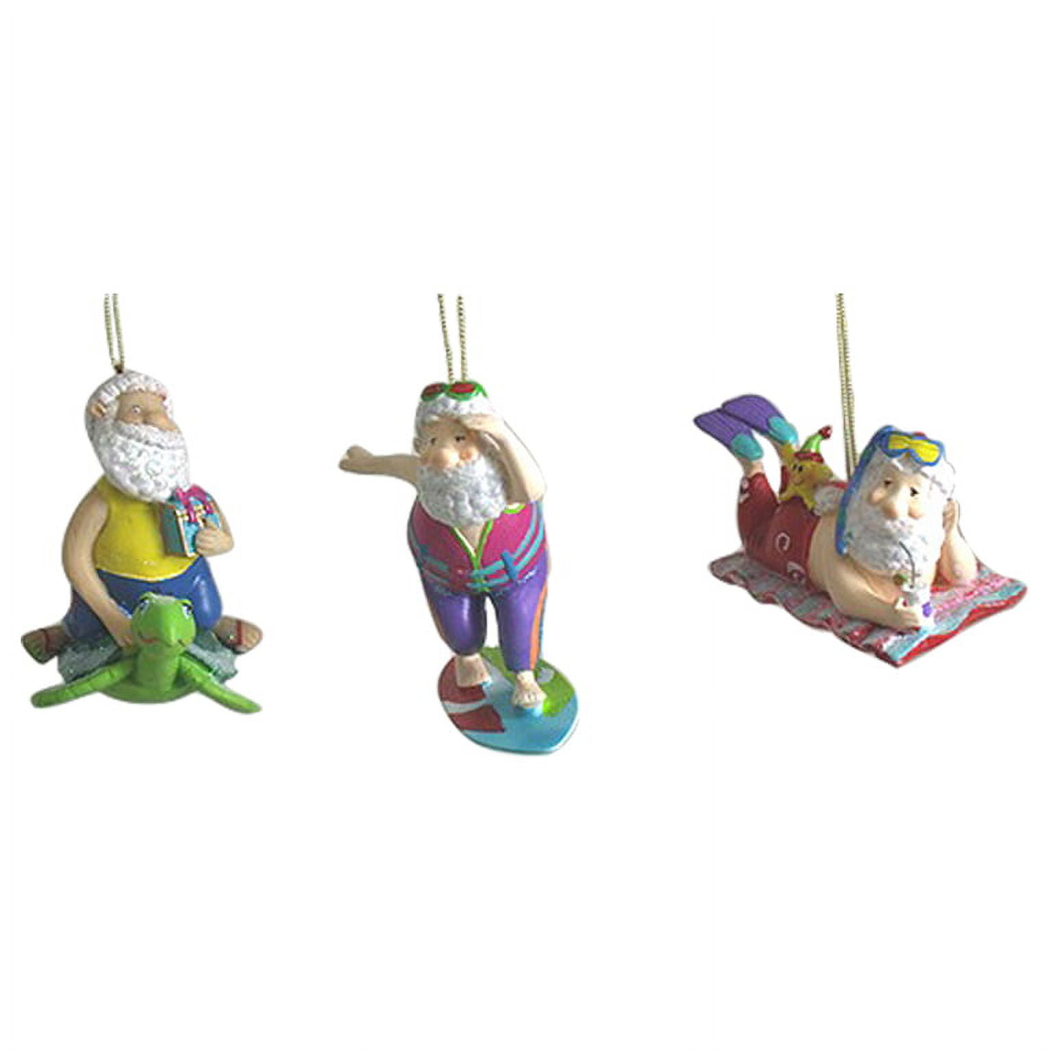 Santa On Turtle Surfer St Nick Scuba Elf Christmas Holiday Ornaments ...