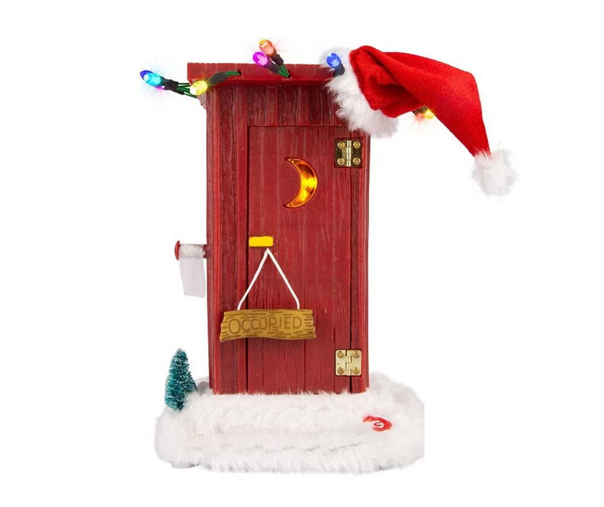 Santa Outhouse Funny Animated Decoration - Walmart.com