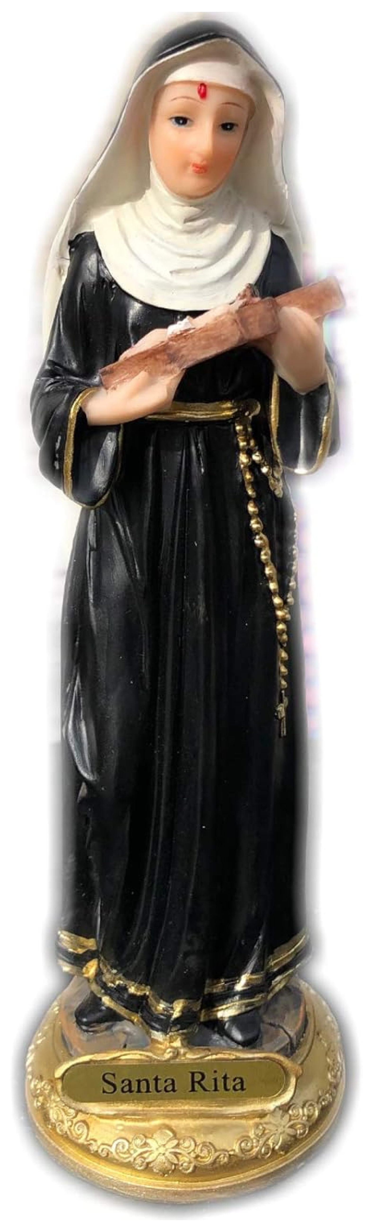 Santa Rita Saint Statue - 8" Tall Catholic Religious Figurine - Saint ...