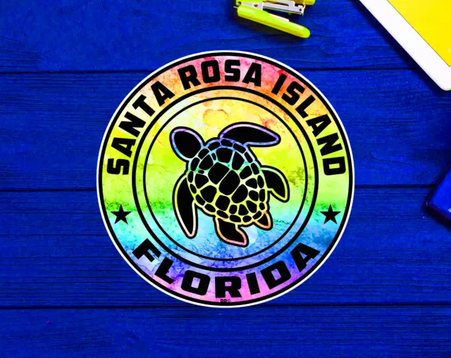Santa Rosa Island Florida Beach Sticker Decal Sticker Sea Turtle Phone ...