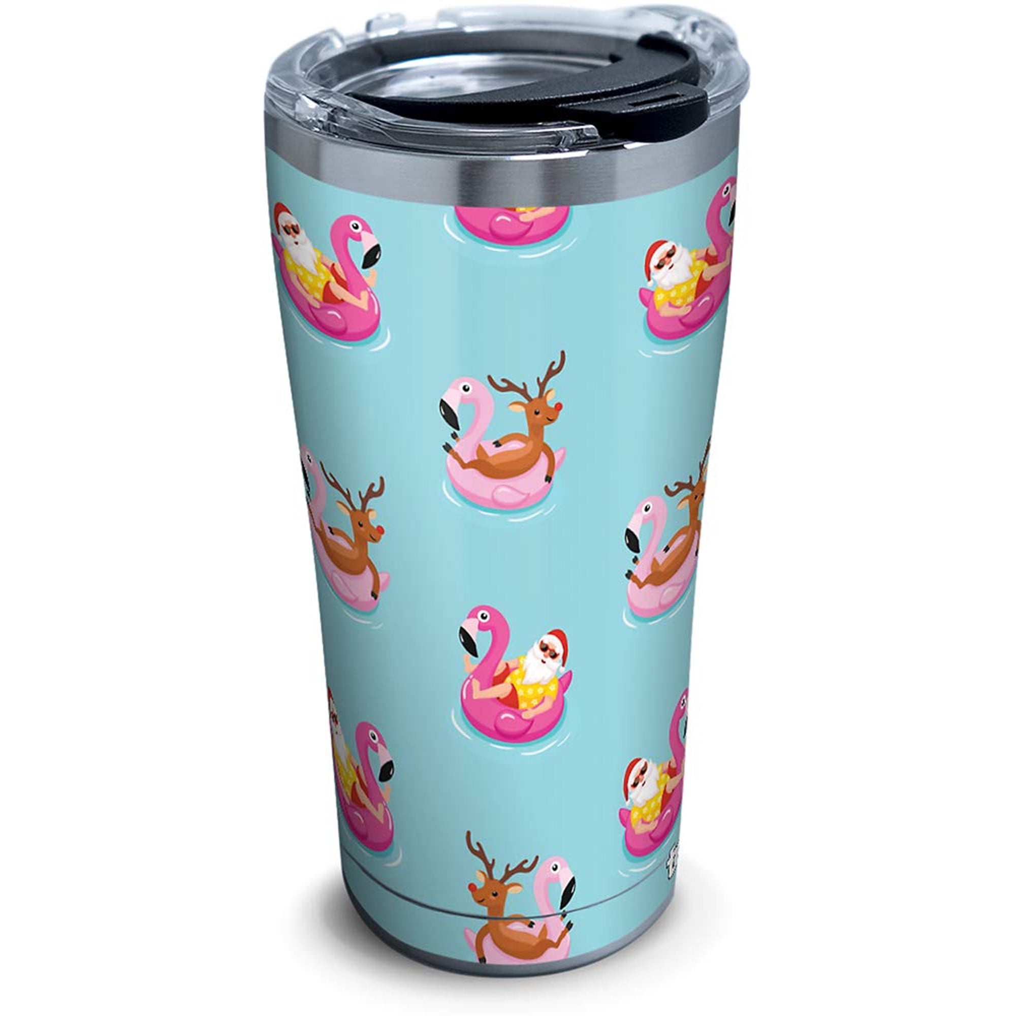 Santa Rudolph Pool Float 20 oz Stainless Steel Tumbler with lid ...