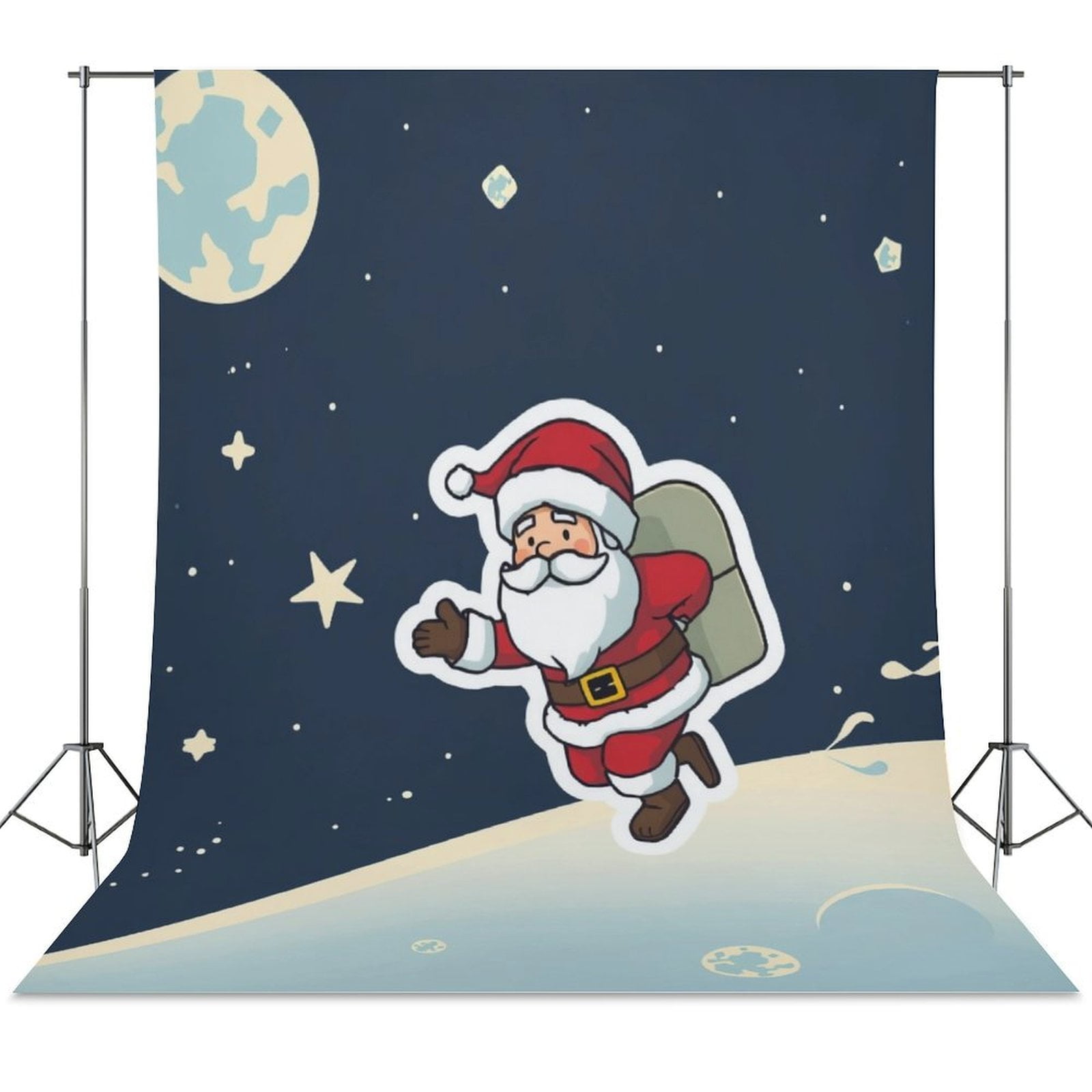 Santa Space Flight Backdrop Baby Shower Newborn Portrait Girl Boy ...