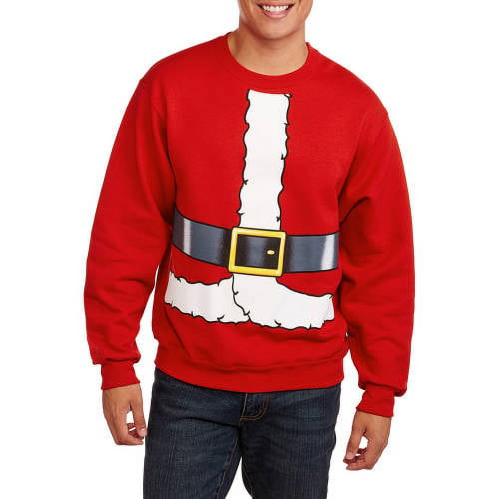 Santa Suit Cartoon Men's Graphic Christmas Fleece - Walmart.com