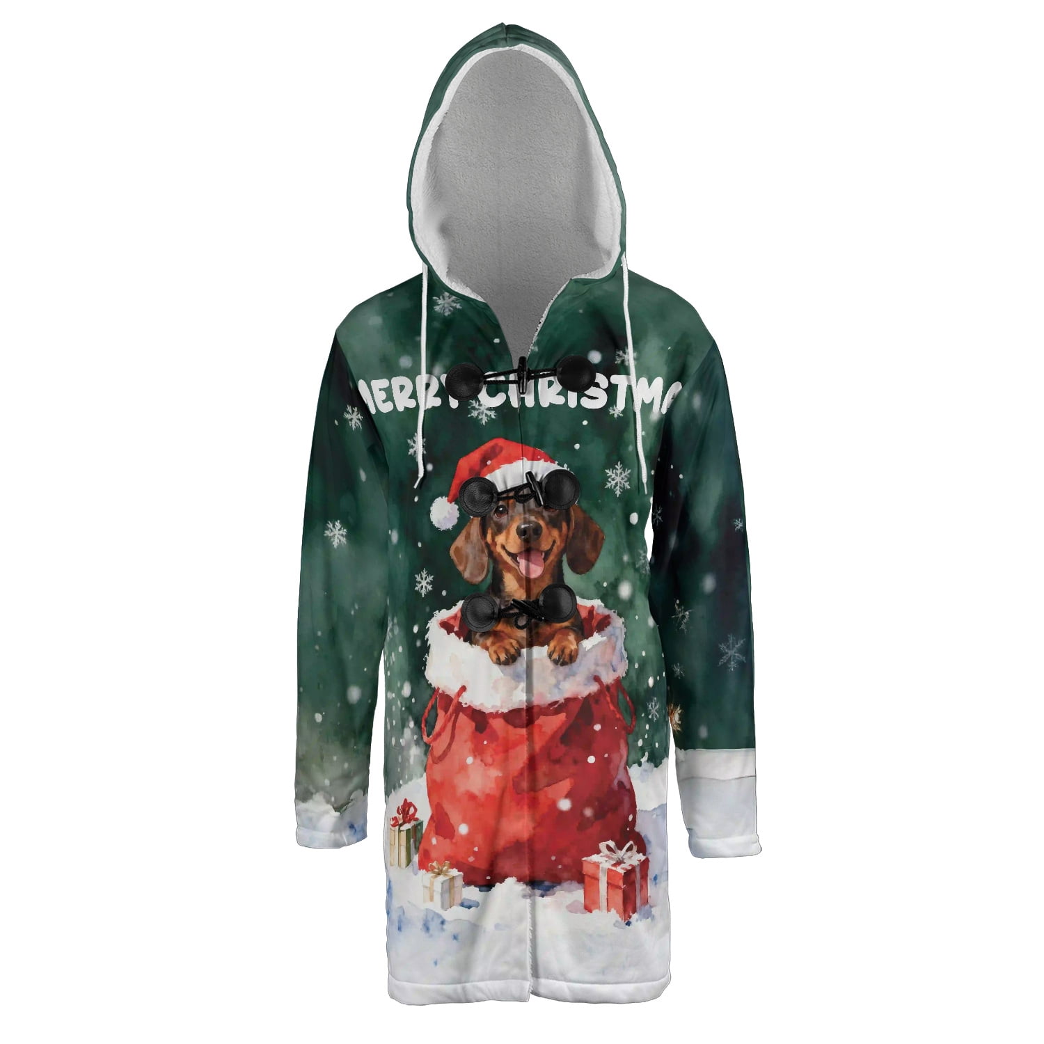 Santa Surprise Gift Dachshund Merry Cheerful Christmas All Over Print ...