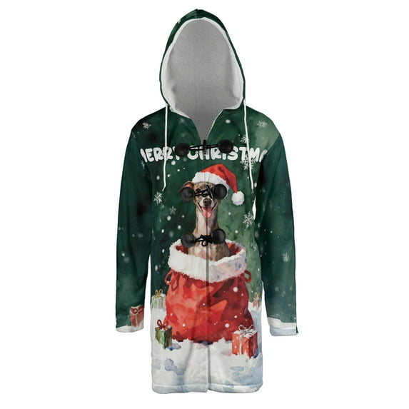 Santa Surprise Gift Italian Greyhound Merry Cheerful Christmas All Over ...