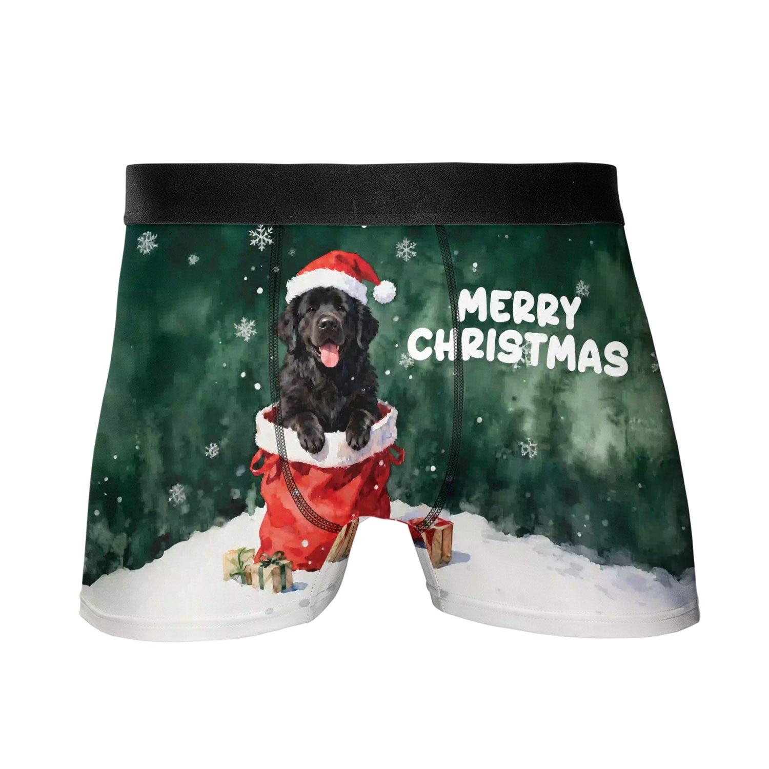 Santa Surprise Gift Newfoundland Merry Cheerful Christmas All Over ...