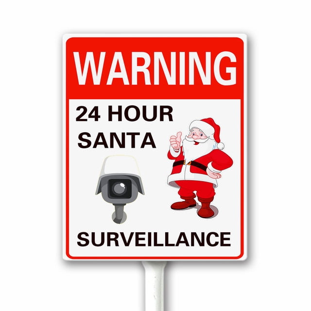 Santa Surveillance, Santa Cam, Santas Watching Funny Christmas Yard ...