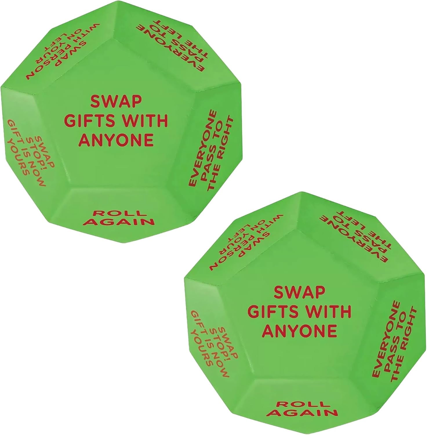 Santa Swap Gift Exchange Dice - Oversized 3"x3"x3" Christmas Party Game ...