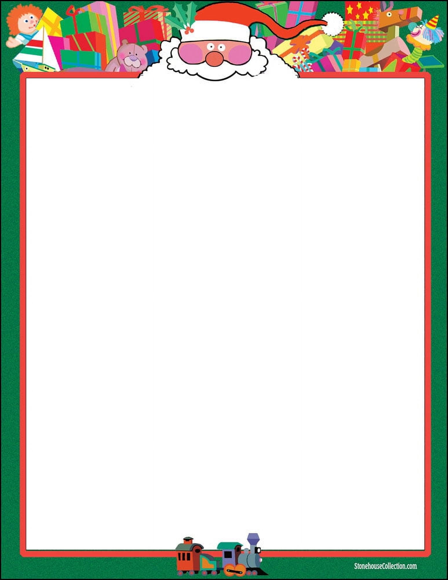Santa Theme Letterhead - 60 Sheets Per Pack - Fun Christmas Stationery ...
