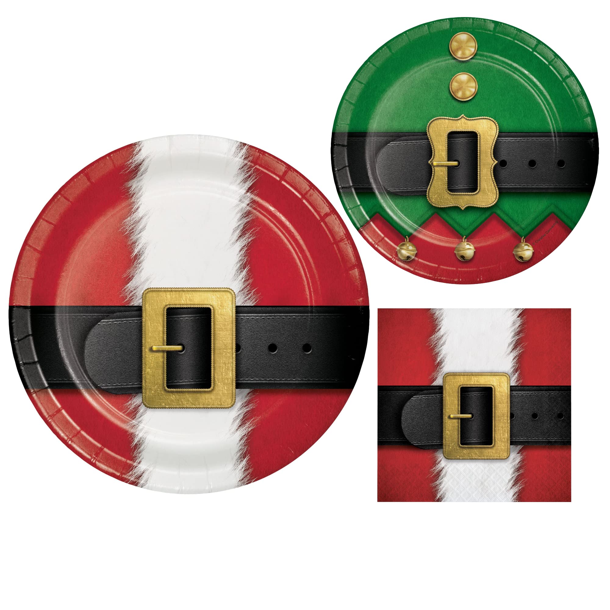 Santa Themed Christmas Party Supply Pack: BSL1 Bundle Includes Paper ...