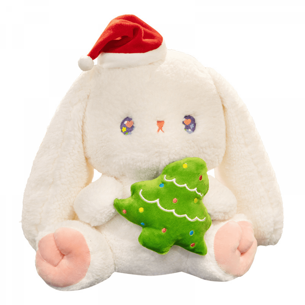Santa White Rabbit Stuffed Animal Plush Toy - Super Soft Wild Animal ...