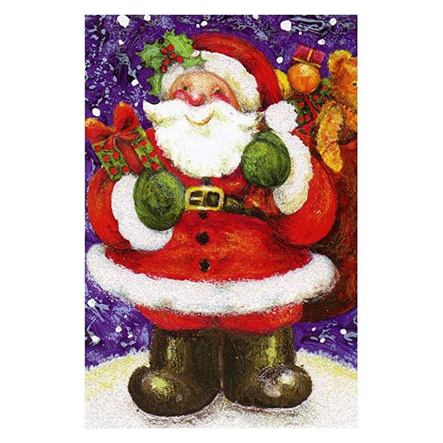 Santa With Gifts Boxed Christmas Cards With White Envelopes - 20 Pack ...