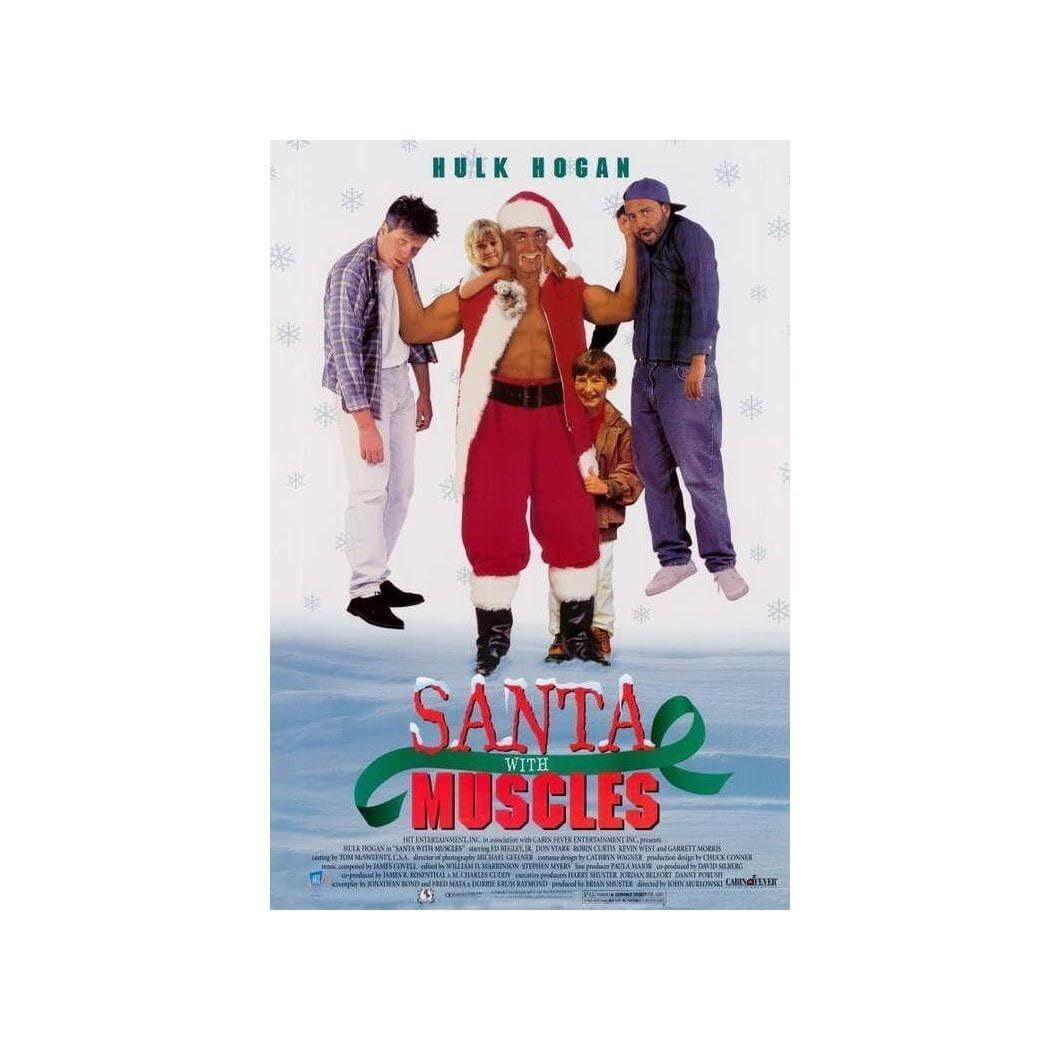 Santa With Muscles Movie Hulk Hogan Don Stark Ed Begley Jr. Film Wall ...