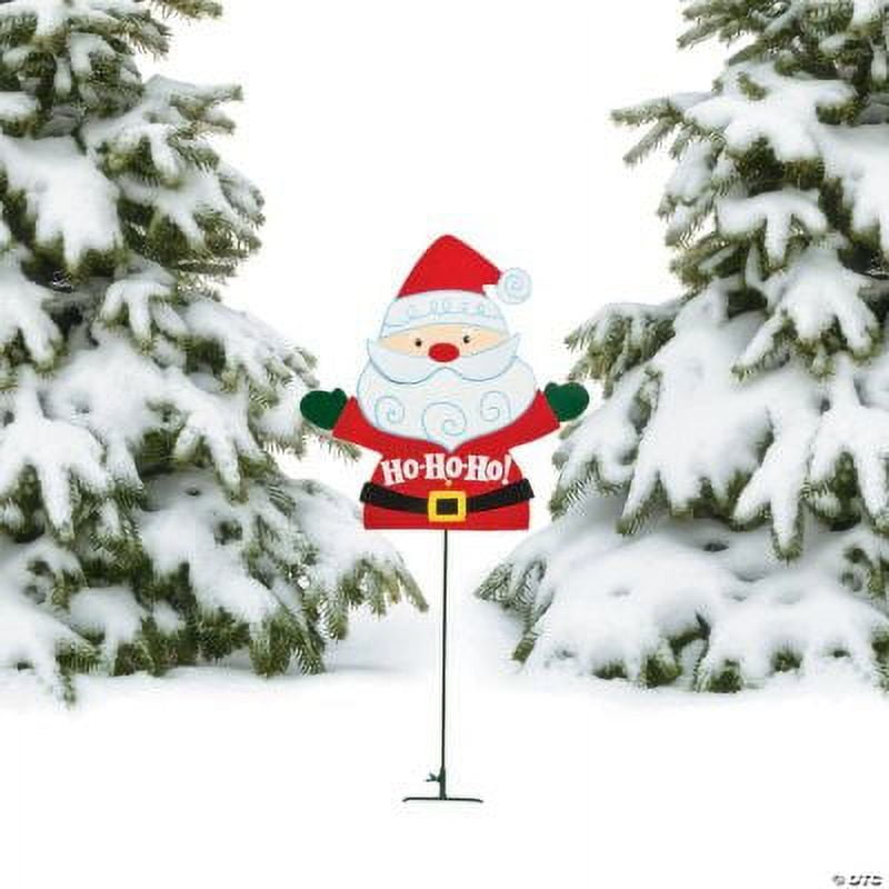 Santa Yard Stakes - Home Decor - 4 Pieces - Walmart.com