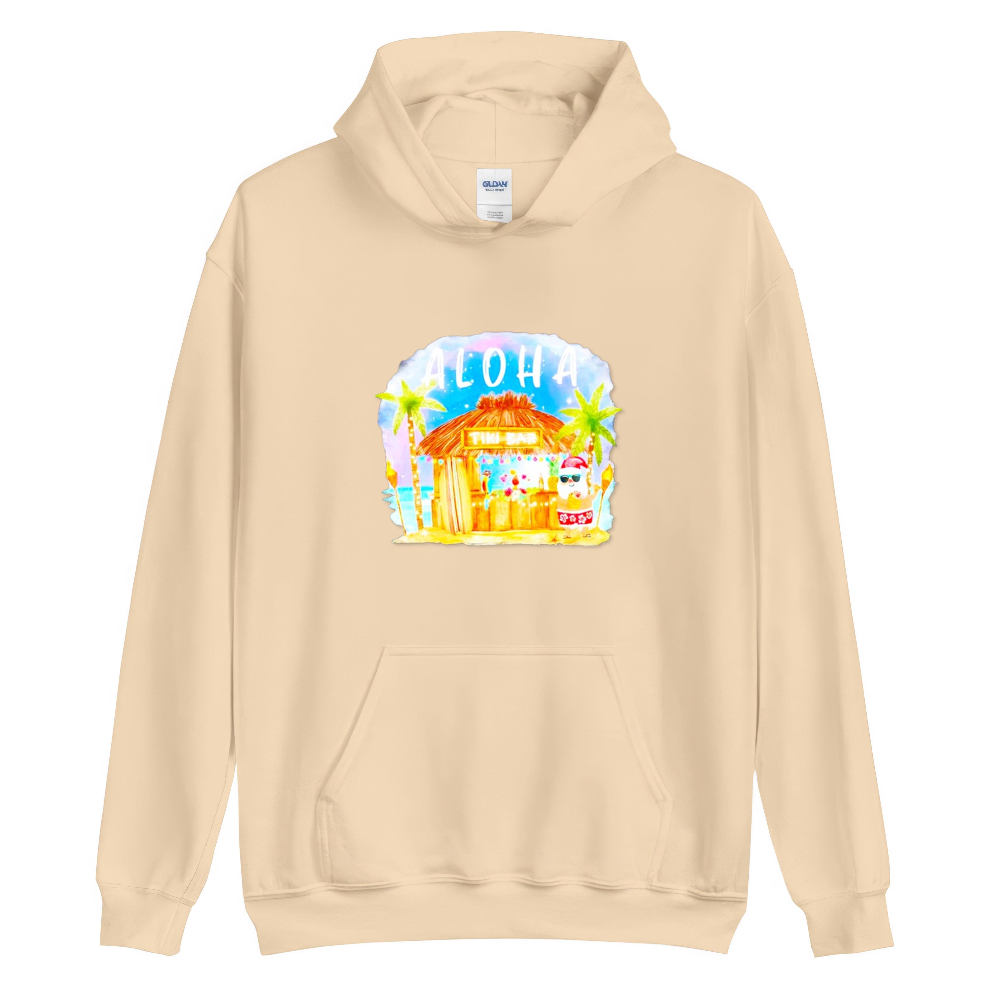 Santa aloha tiki bar on the beach Christmas shirt-removebg-preview - Walmart.com