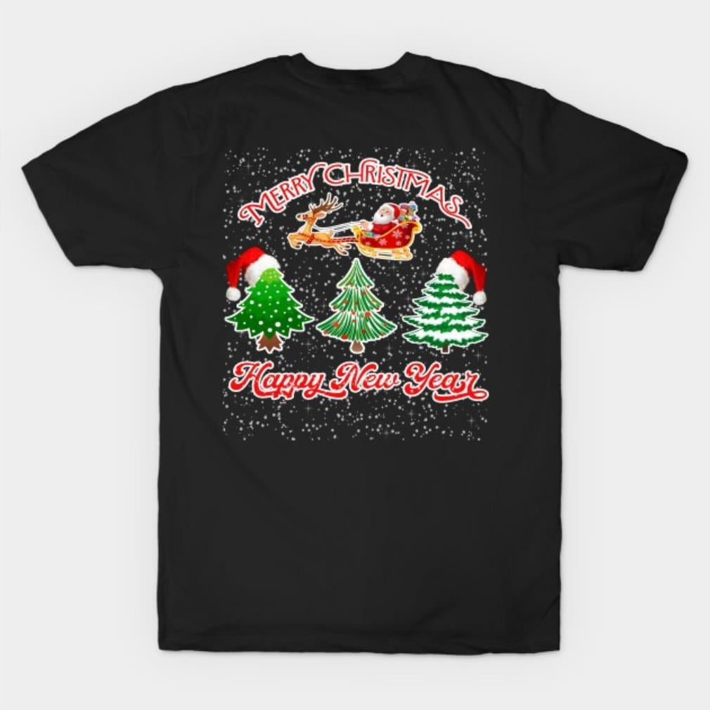 Santa-claus-riding-a-snowy-reindeer-merry-christmas-happy-new-year ...