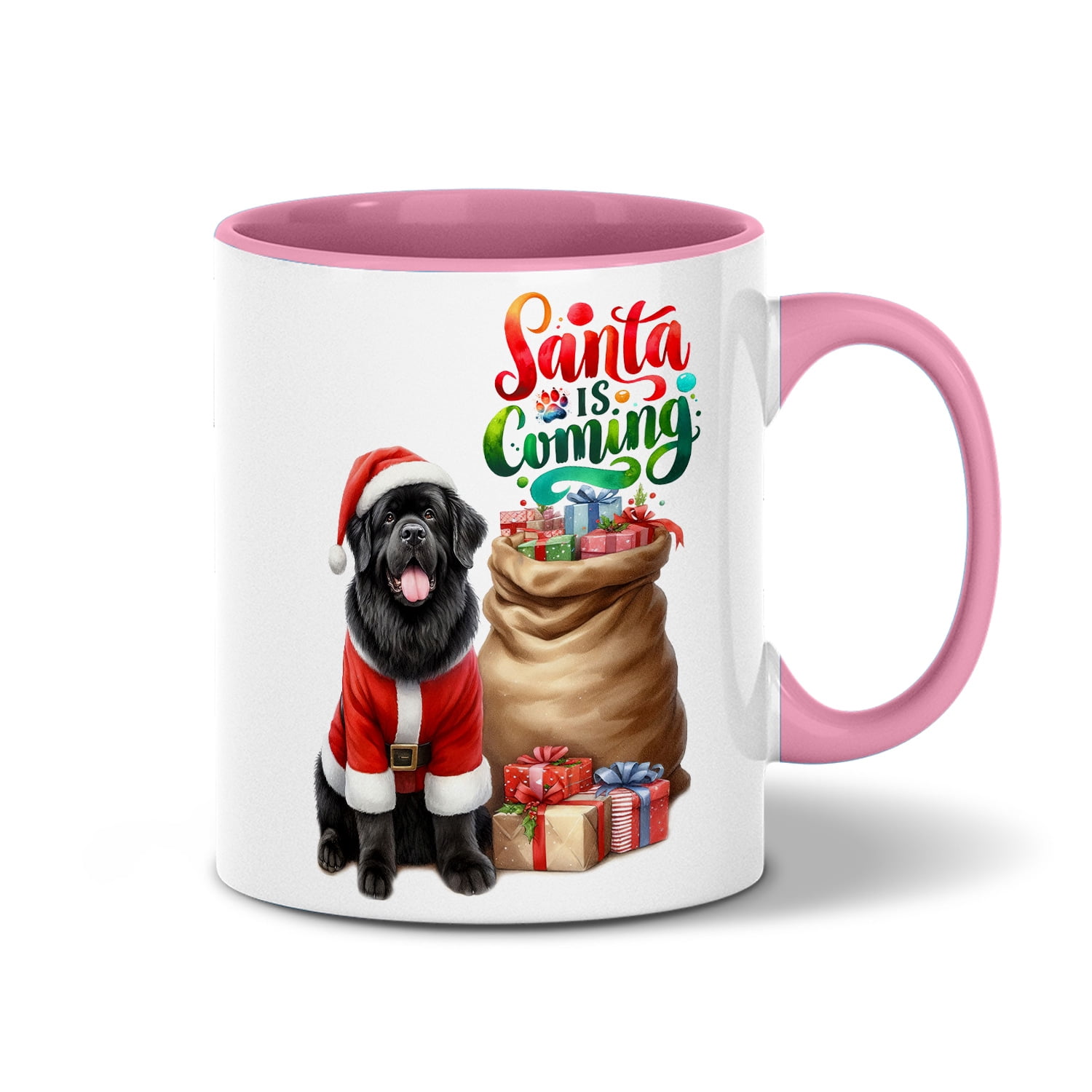 Santa is Coming Newfoundland Merry Christmas Xmas Noel Truck Tree 11oz ...