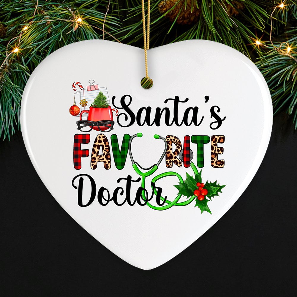Santa’s Favorite Doctor Christmas Ornament, Appreciation Gift for ...