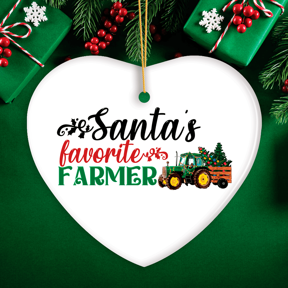 Santa’s Favorite Farmer Christmas Ornament, Farm Themed Gift - Walmart.com