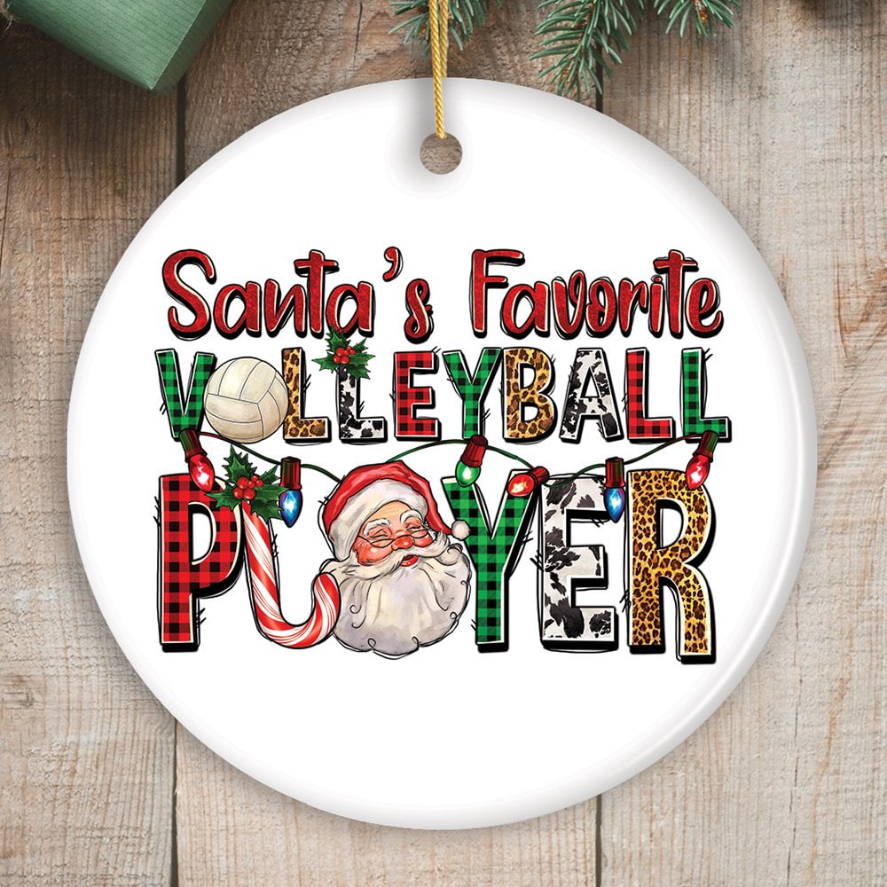 Santa’s Favorite Volleyball Player Christmas Ornament, Athlete Gift ...