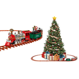 Santa's Christmas Train Set, Battery-Powered with Lights & Sounds (52 ...