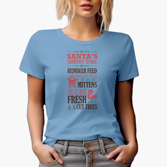 Santa's Country Store, Reindeer Feed, Woolen Hats, Christmas Shop Sign ...