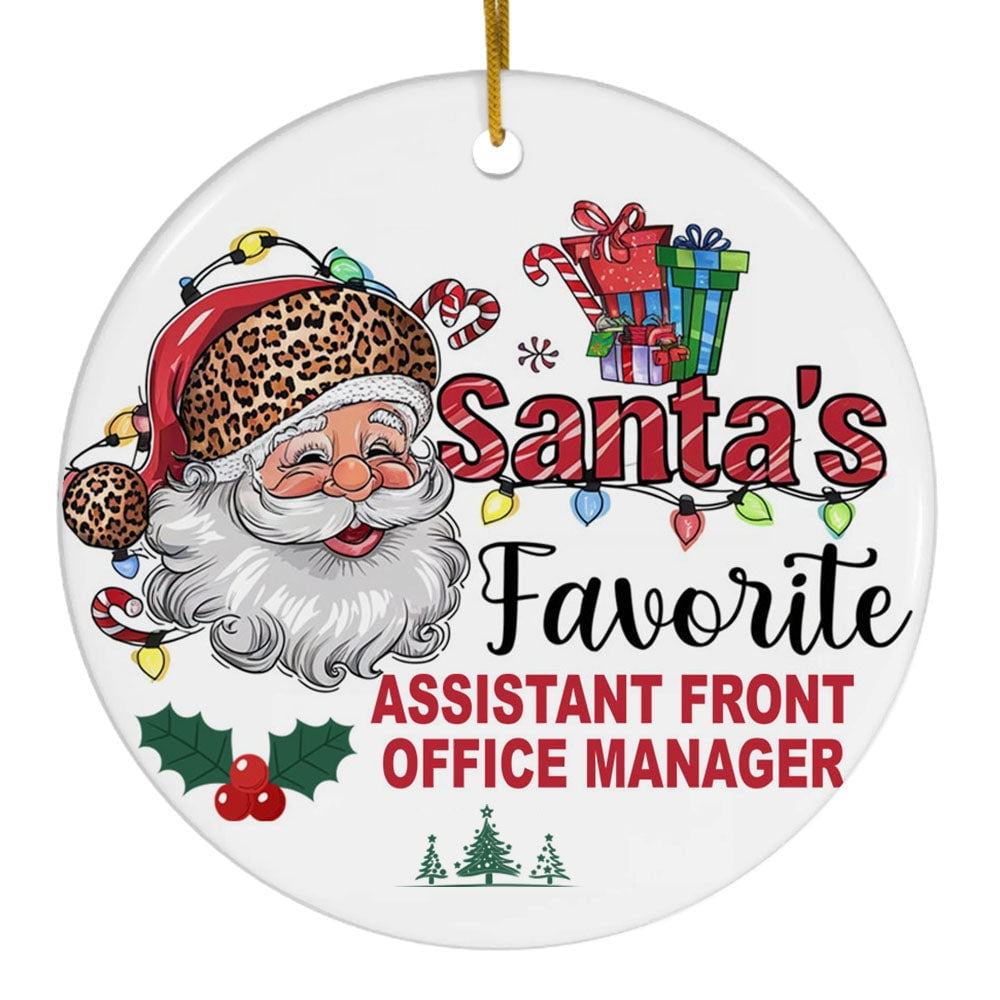 Santa’s Favorite Assistant Front Office Manager Ornament Decoration ...