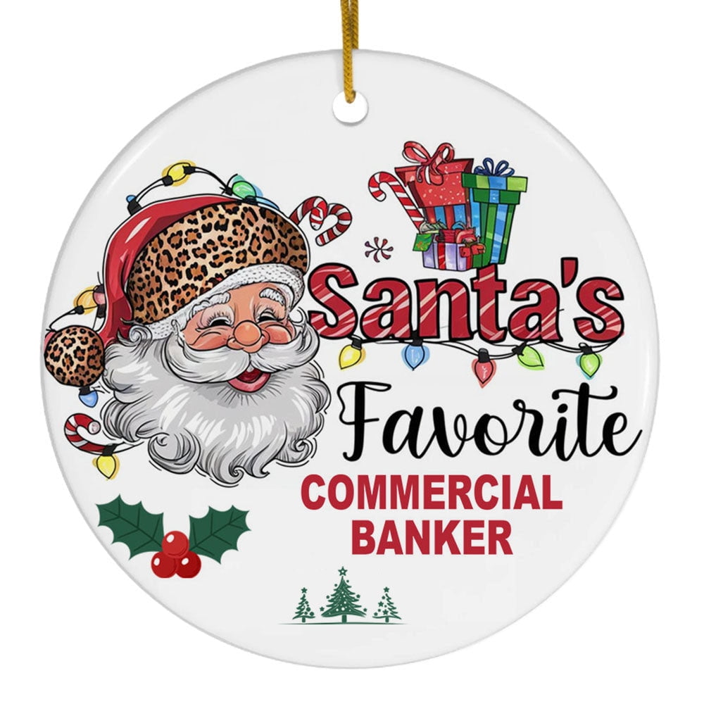 Santa’s Favorite Commercial Banker Ornament Decoration 2025, Commercial ...