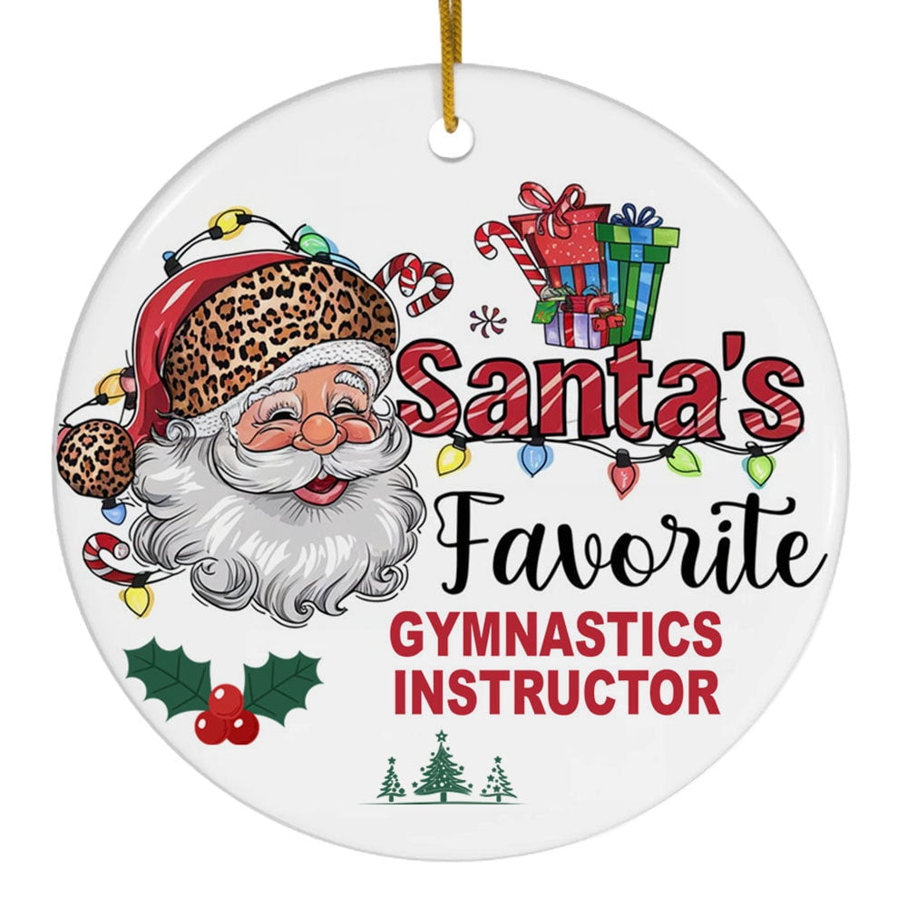 Santa’s Favorite Gymnastics Instructor Ornament Decoration 2025 ...