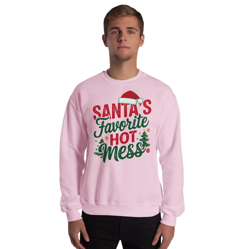 Santa's Favorite Hot Mess Christmas Sweatshirt – Funny & Festive ...