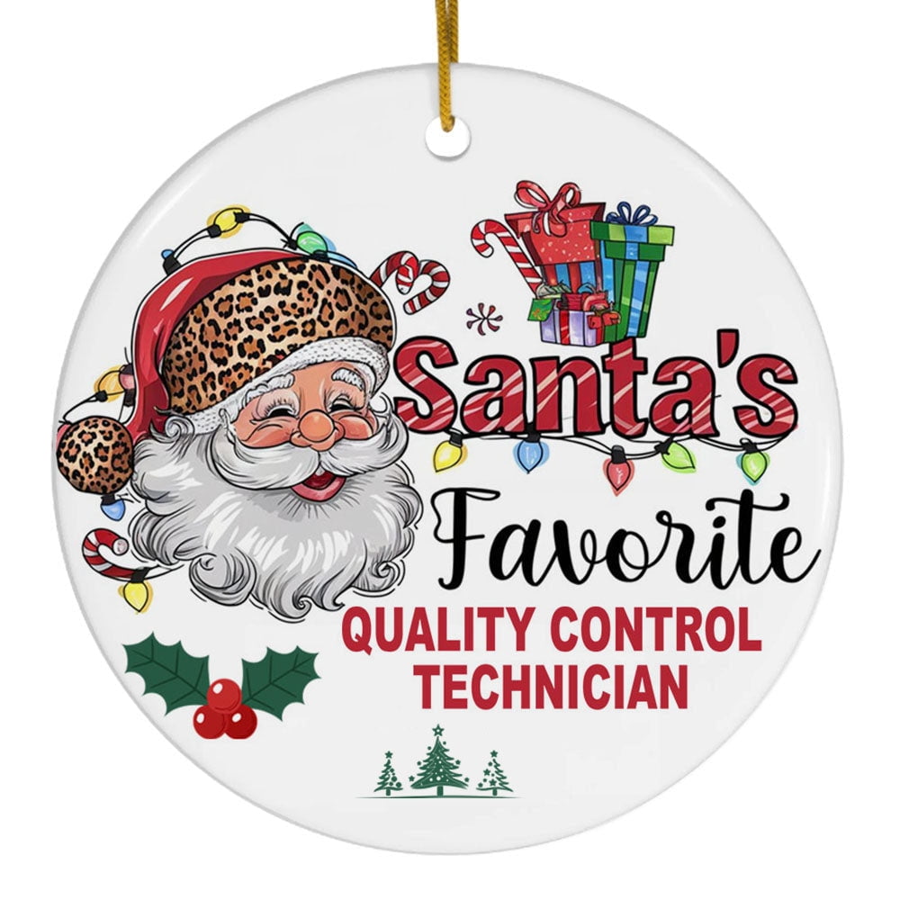 Santa’s Favorite Quality Control Technician Ornament Decoration 2025 ...