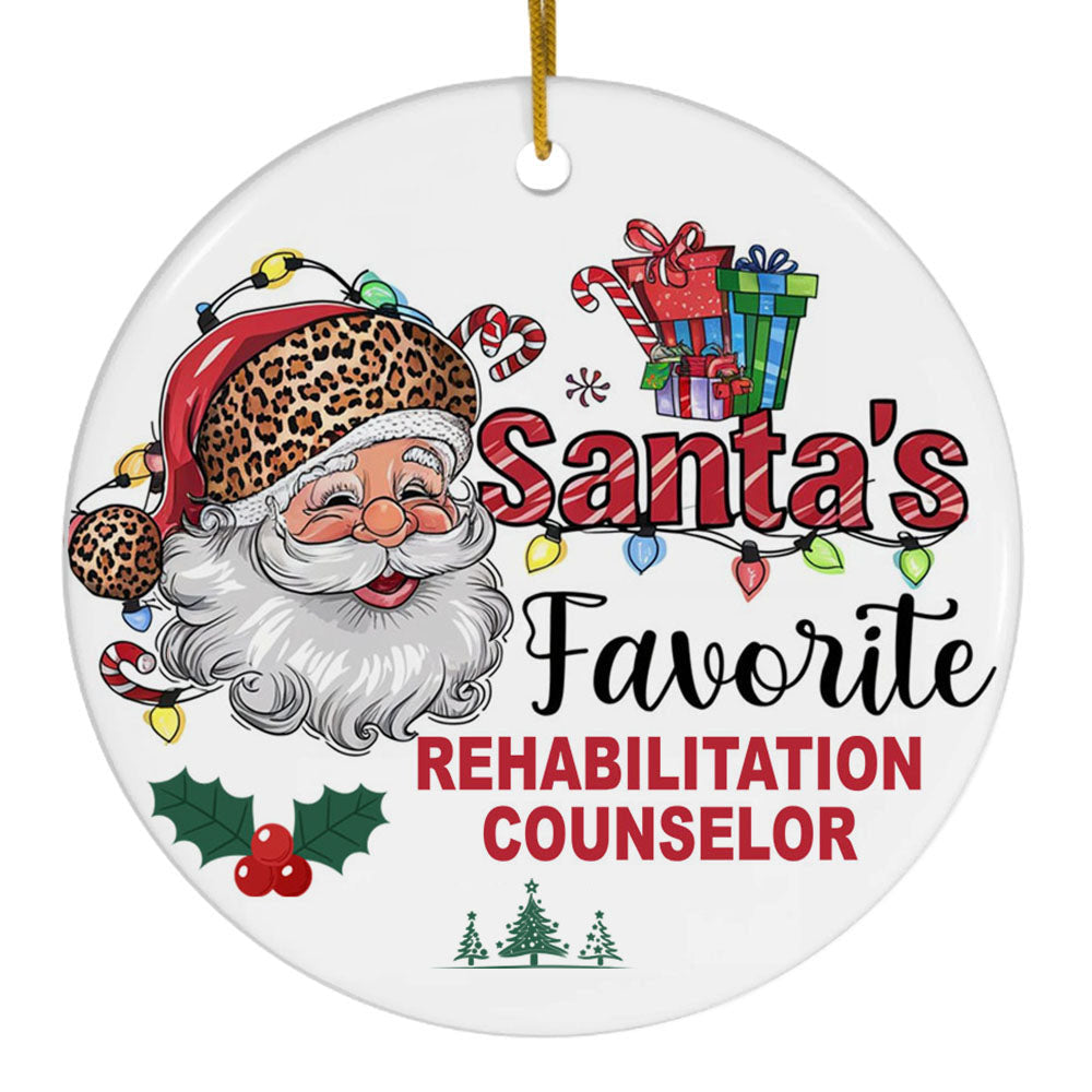 Santa’s Favorite Rehabilitation Counselor Ornament Decoration 2025 ...