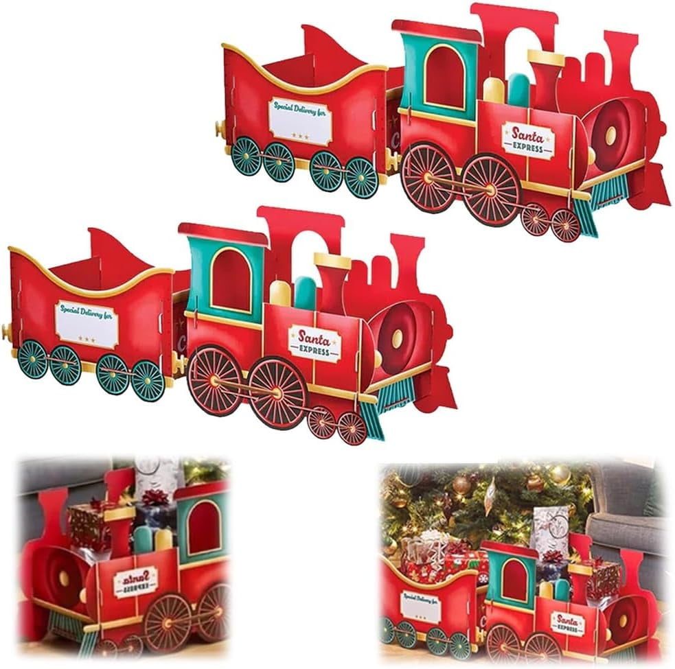 Santa’s Gift Train - Christmas Presents Train Decoration with Spacious ...