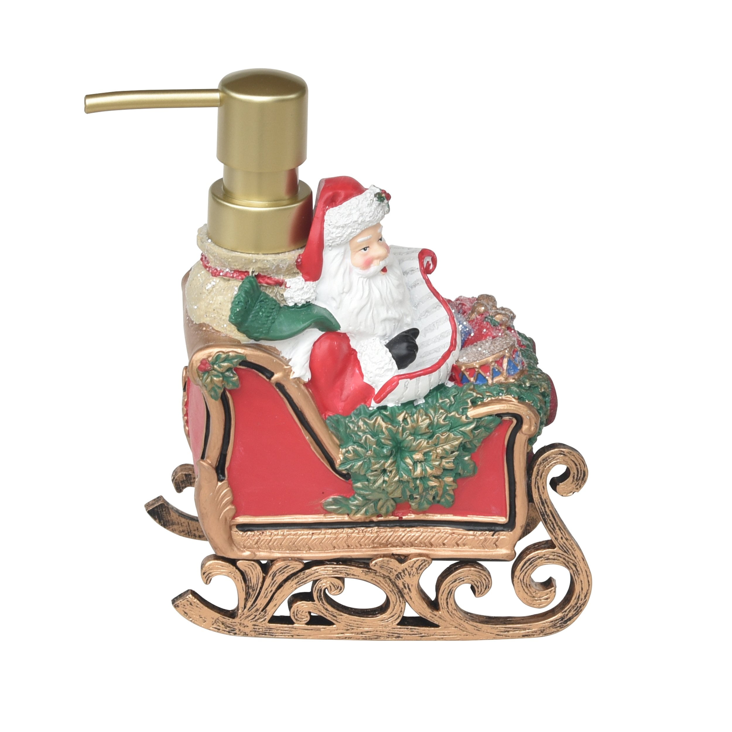 Santas Sleigh Ceramic Soap Dispenser - Festive Holiday - Walmart.com