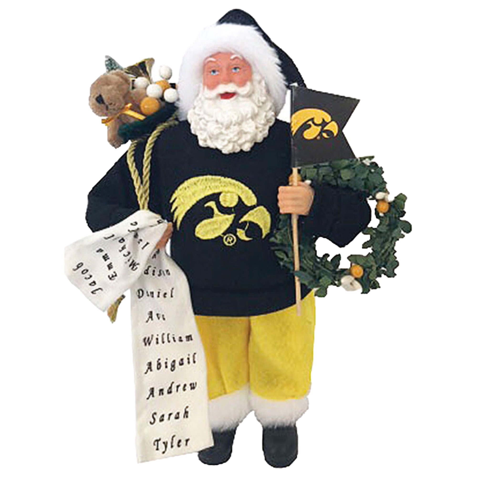 Iowa Hawkeyes 12" Proud Santa - Walmart.com