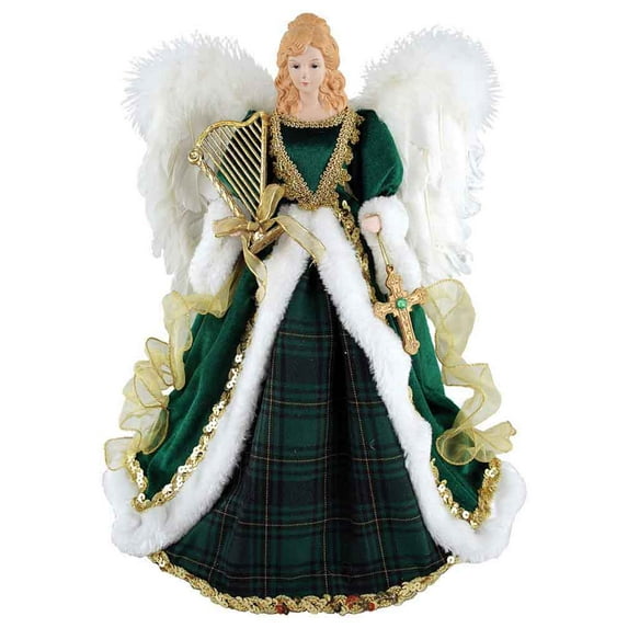 Santa's Workshop 16" Irish Angel Tree Topper - Walmart.com