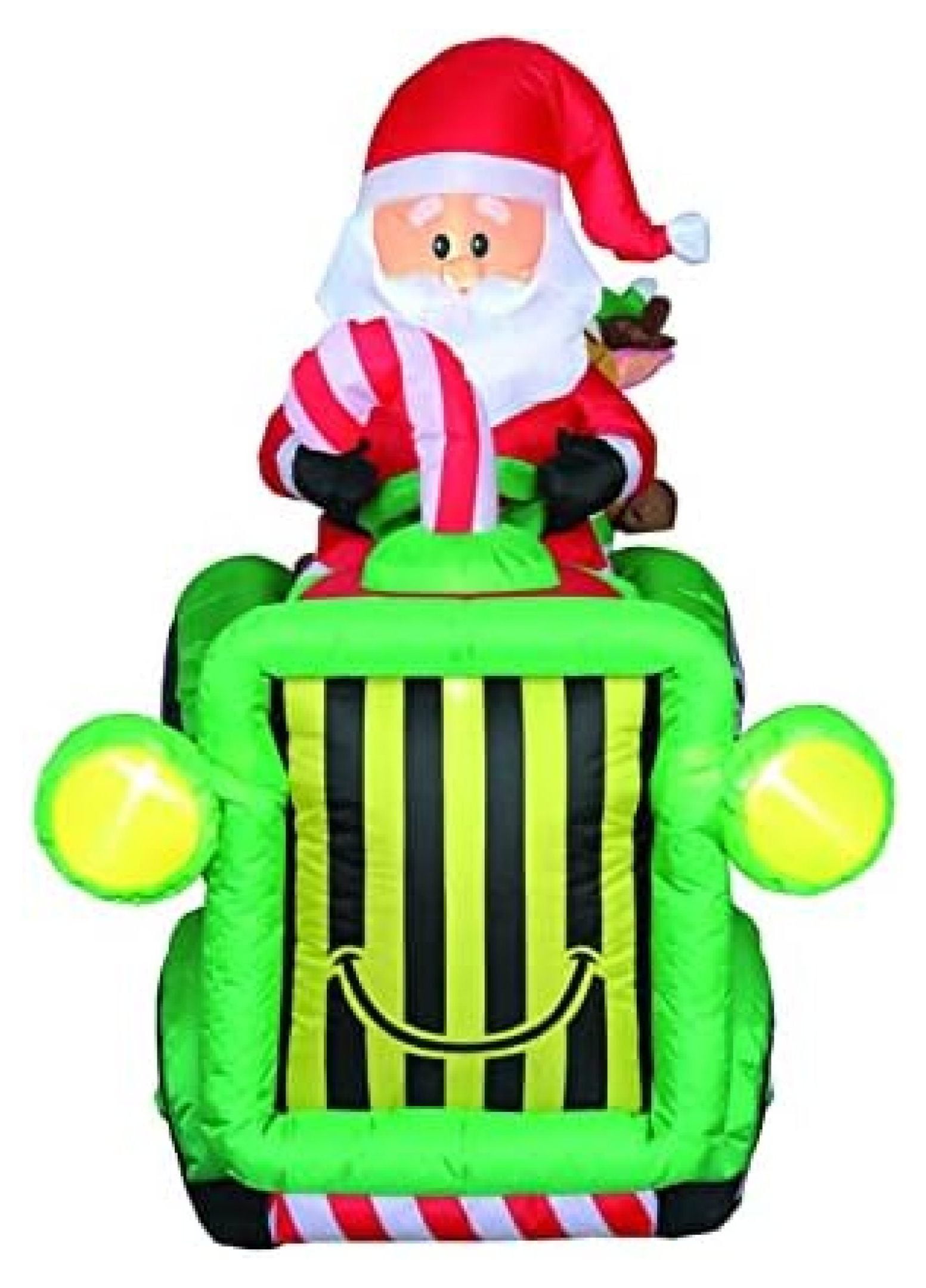 Santa with Tractor Inflatable - Walmart.com