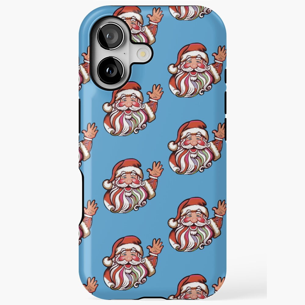 SantaClaus Waving Sticker Artwork iPhone 17 11 12 13 14 15 16 Pro Max ...