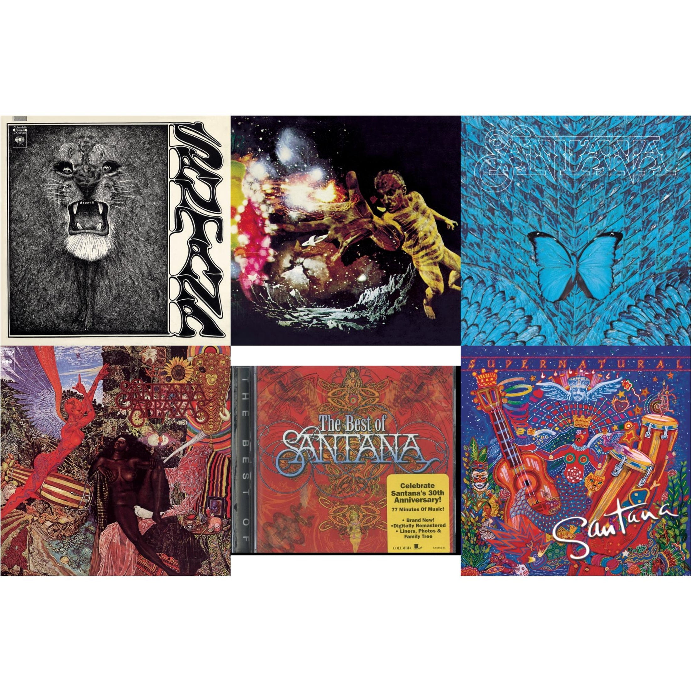 Santana & Santana Iii & Borboletta & Abraxas & Best Of Santana ...
