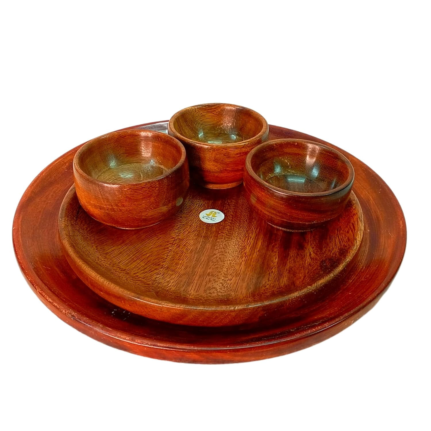 Santarms Wooden Dinner Set Wooden Dinner Set HANDICRAFTS Wooden Brown ...
