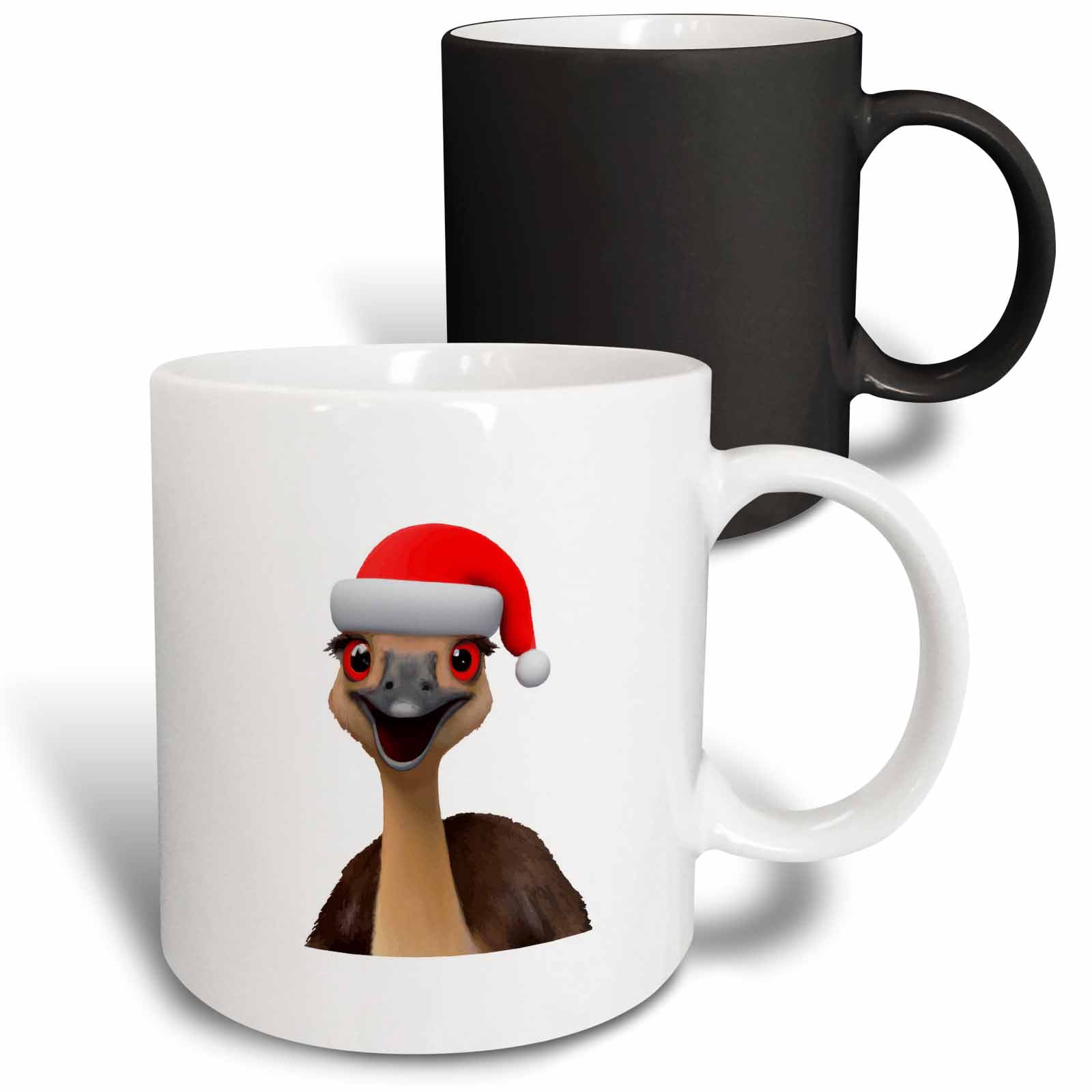 3drose, Santas Aussie Helper - Cute Christmas Emu, 11oz Magic ...