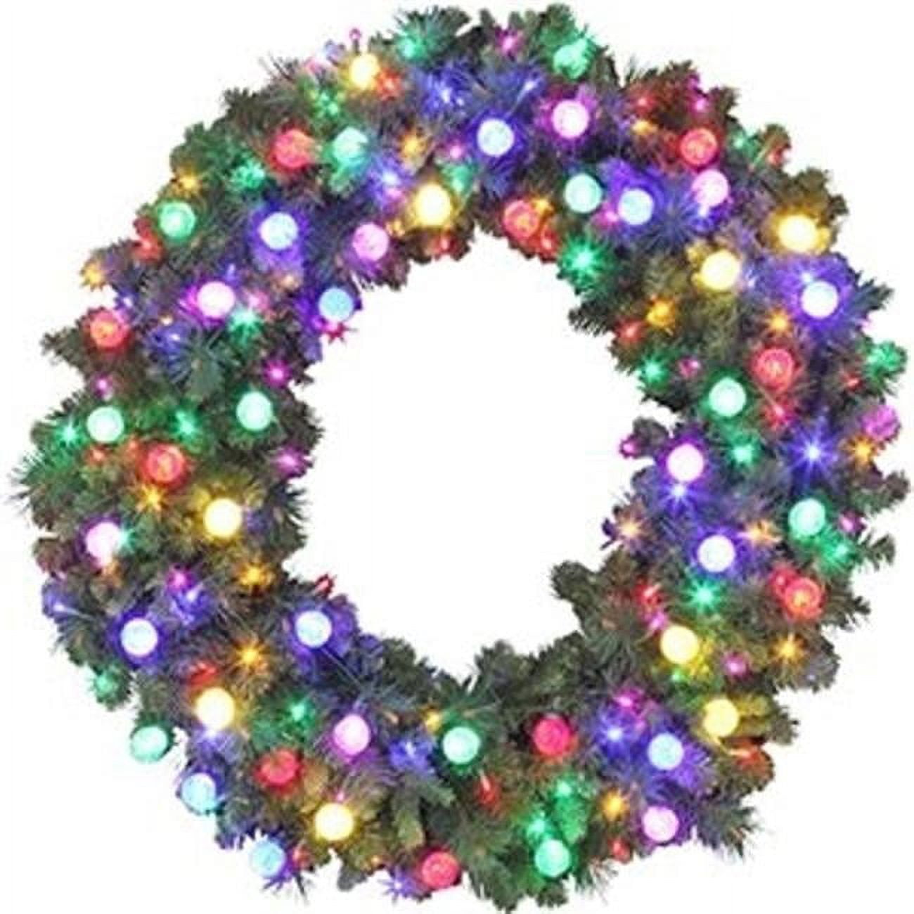 Santas Best 251490 48 in. Multi Color LED Bristol Pine Artificial ...