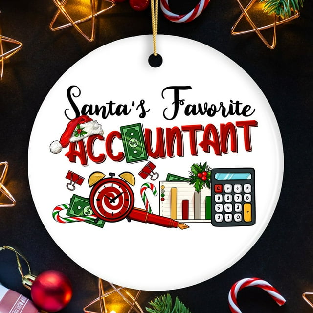 Santas Favorite Accountant Christmas Ornament, Tax Bookkeeper and CPA ...