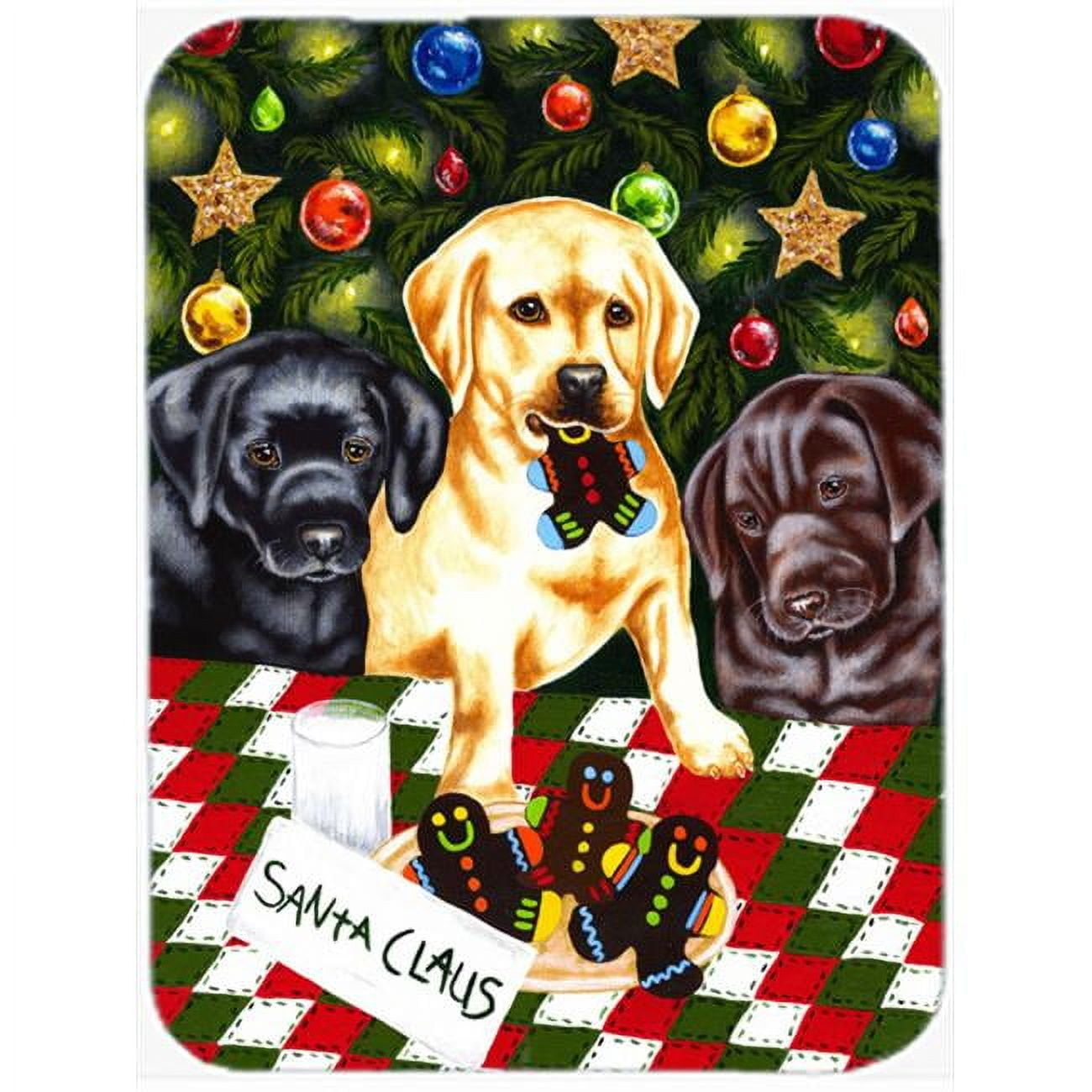 Santas Helpers in Christmas Stockings Labrador Glass Large Cutting ...