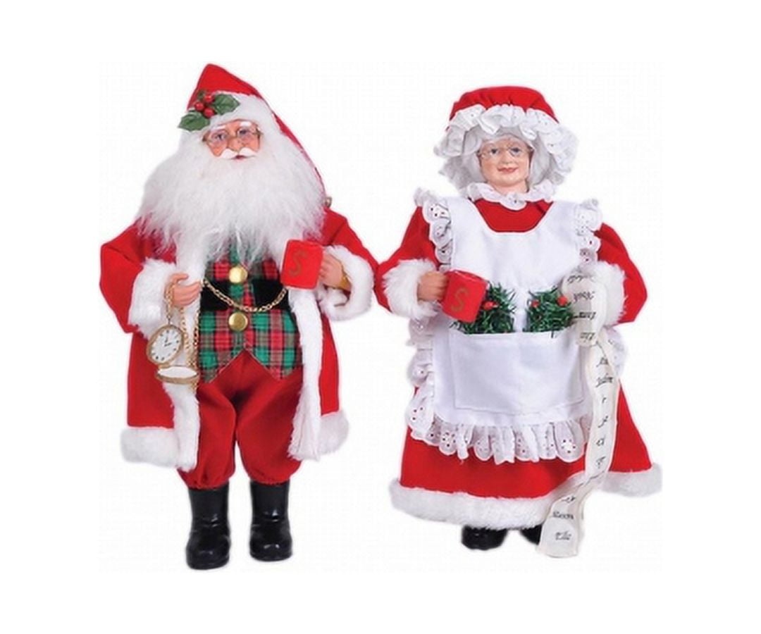SantasWorkshop 6517 15 in. Mr. and Mrs. Claus - Walmart.com
