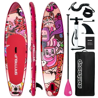 Goplus Large Inflatable SUP Board, Portable Paddle Board with 5D rings ...
