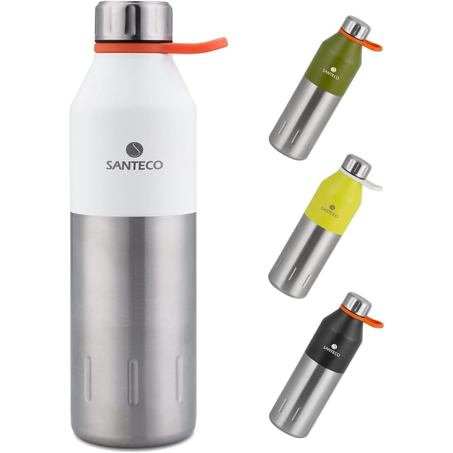 Santeco Stainless Steel Kola Water Bottle 17 fl oz, White - Walmart.com