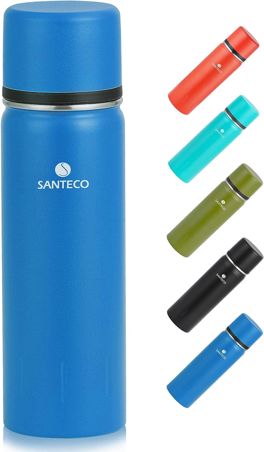 S Santeco Stainless Steel Insulated Leakproof Water Bottle, 17 fl oz ...